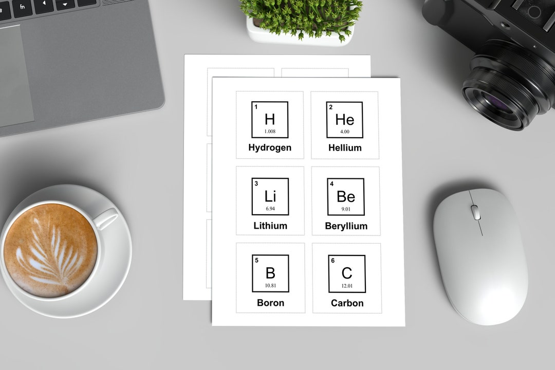 Periodic Table of the Elements Printable Science Stickers | Instant ...