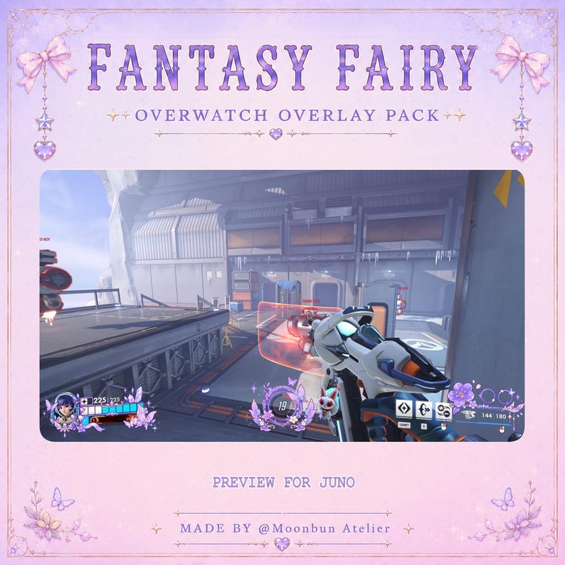 Fantasy Fairy Overwatch HUD Overlay Pack | Stream Assets | OBS ...