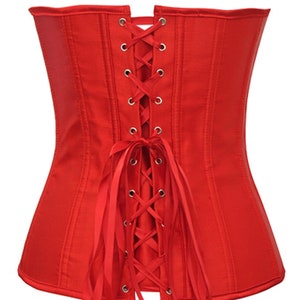 Solid Color Satin Bustier Corset Black, White, Red Perfect for Painting ...