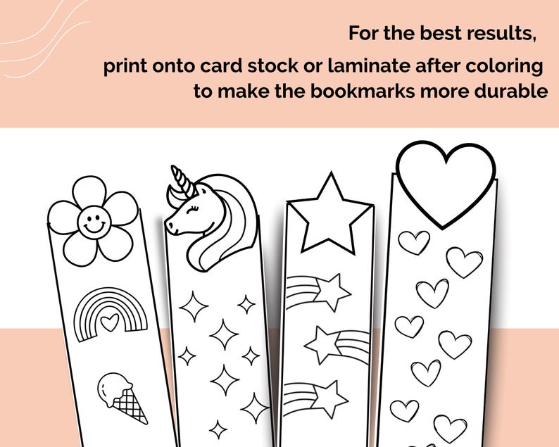 Printable Bookmarks Coloring Pages, Bold and Easy, Feminine Coloring ...