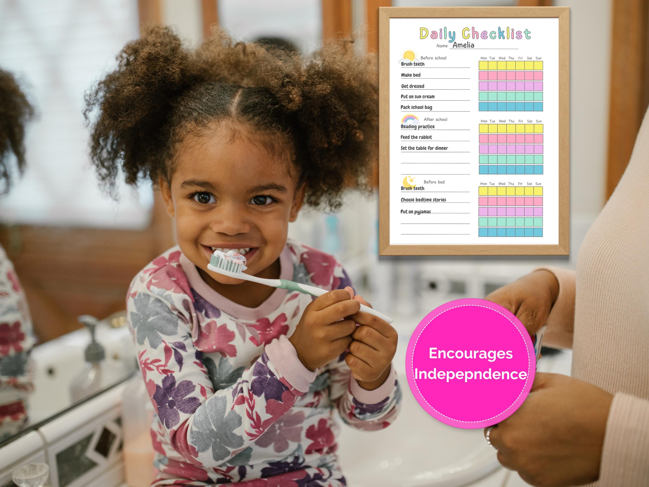 Kids School Day Checklist Printable – Morning & After School Routine ...