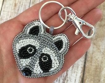 Fox Face Keychain Bead Embroidered Purse Charm Cute Gift | Etsy