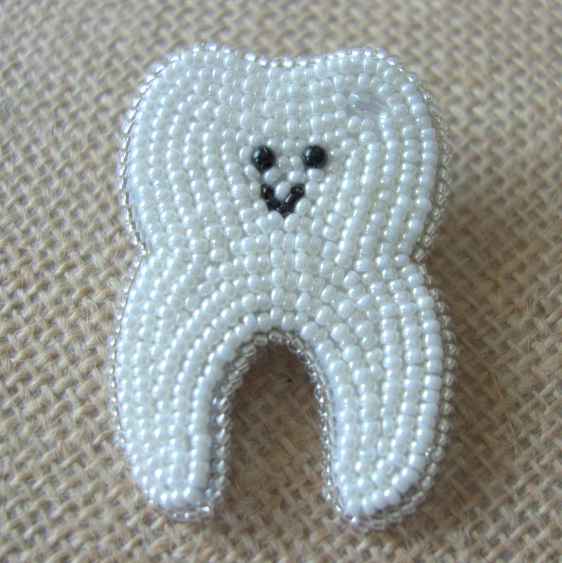 Tooth Brooch Cute Beaded Dental Pin Thank You Gift for - Etsy