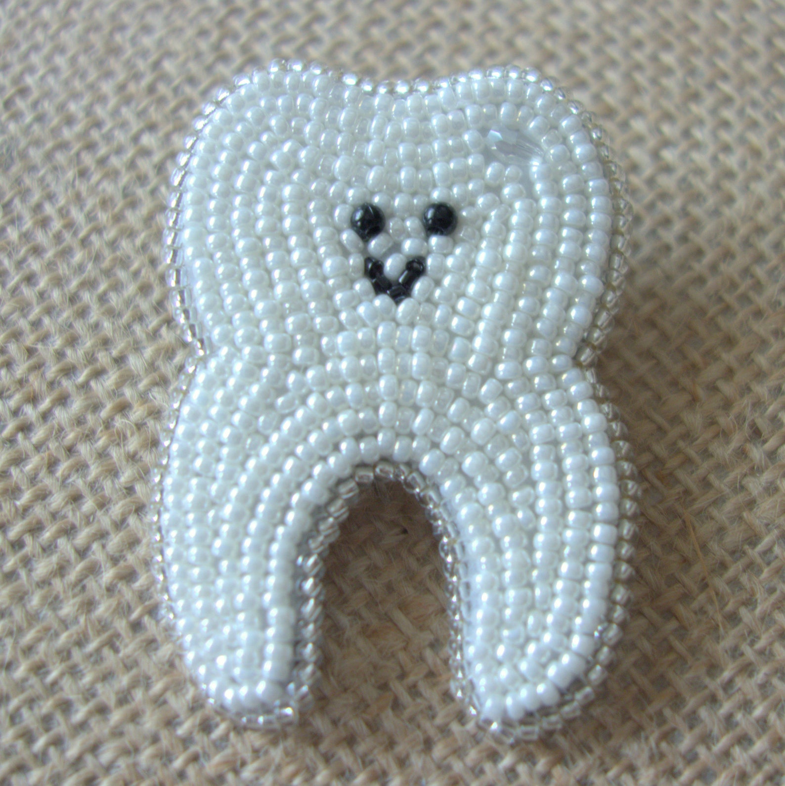 Tooth Brooch Cute Beaded Dental Pin Thank You Gift for - Etsy