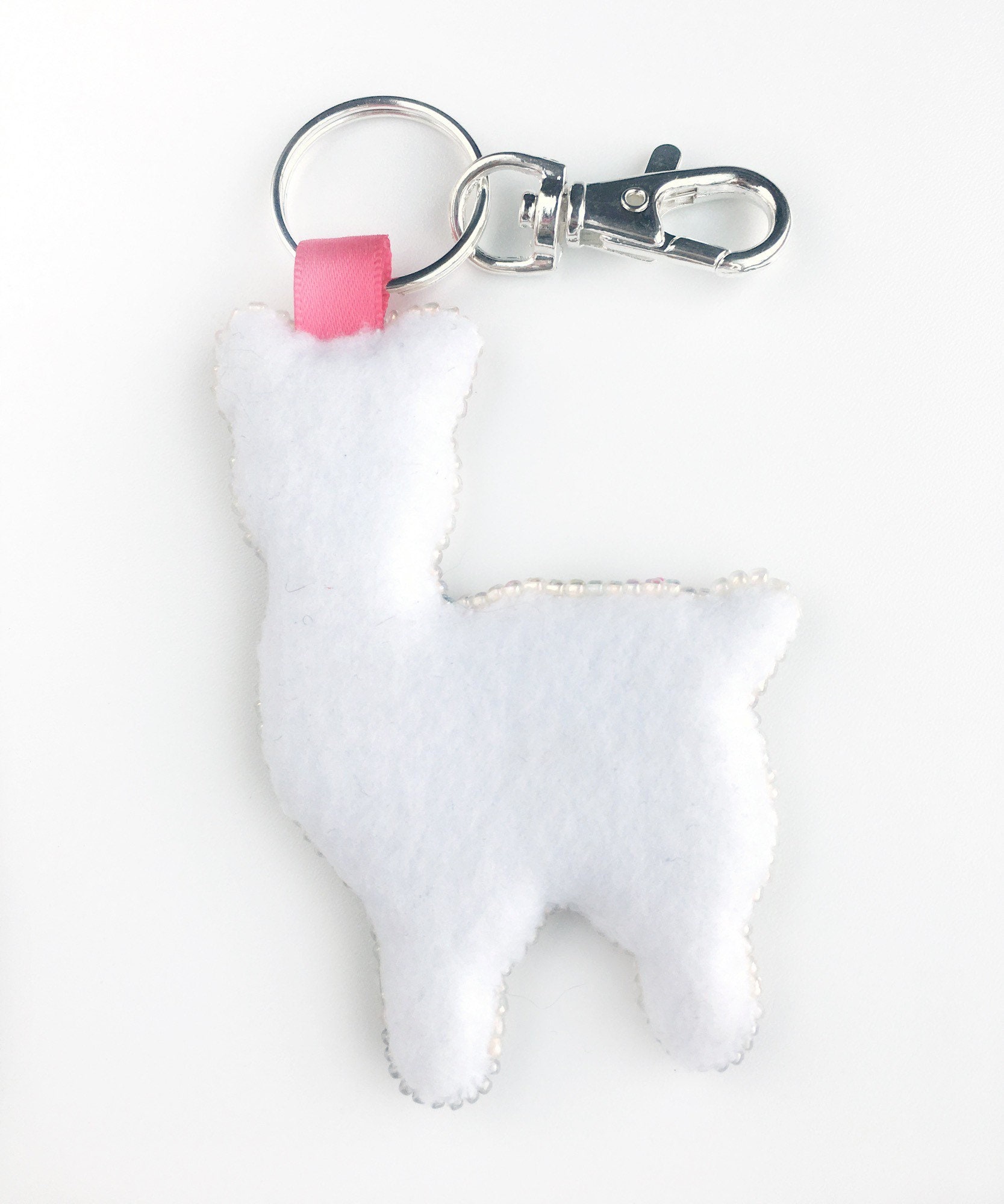 Alpaca Purse Charm Bead Embroidery Llama Keychain Soft - Etsy