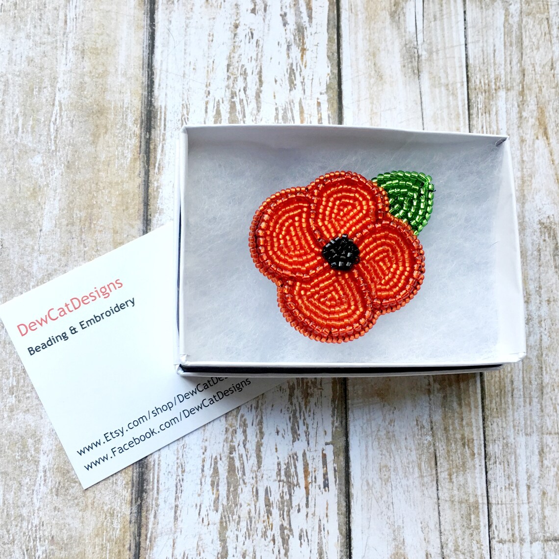 Poppy Brooch Red Beaded Flower Pin Remembrance Day Gifts | Etsy