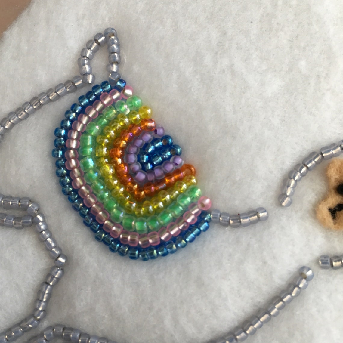 Alpaca Pin Hand Beaded Brooch Gift for Llama Lover White - Etsy