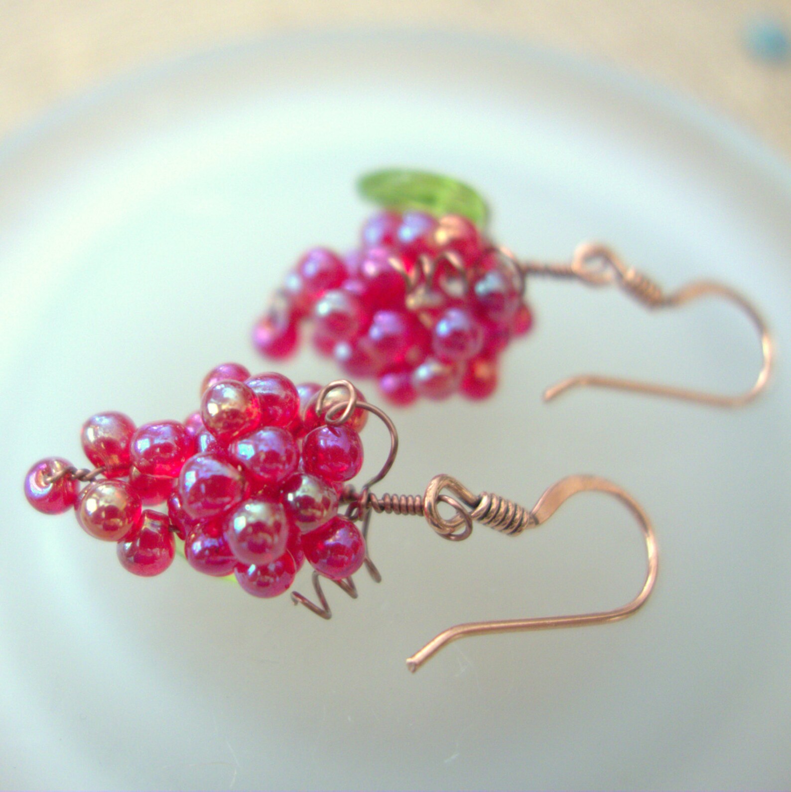 Grape Earrings, Bunch of Grapes, Grapevines, Fun Fall Jewellery, Unique ...