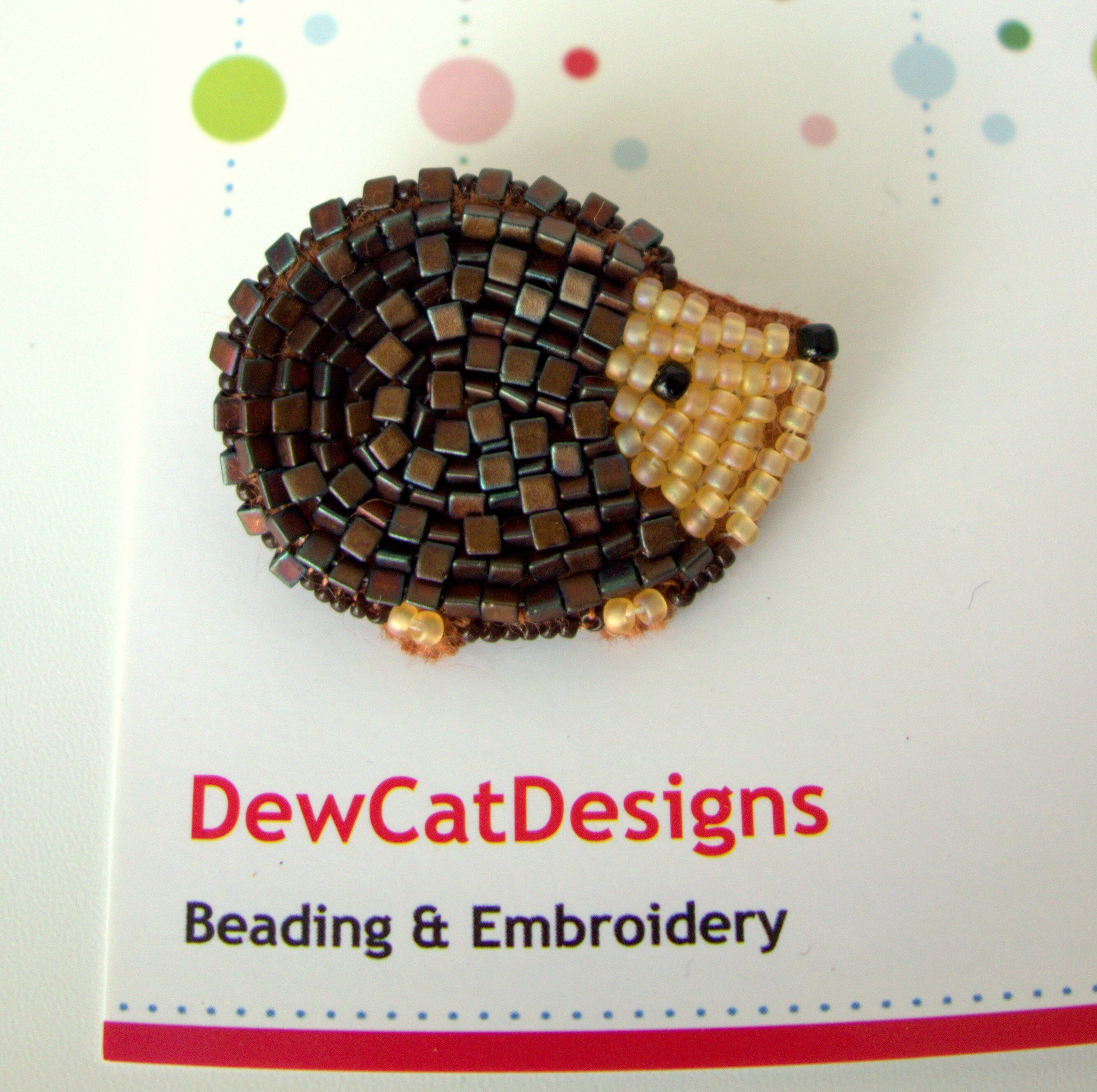 Hedgehog Brooch, Cute Beaded Hedgehog, Miniature Badge, Present Idea ...