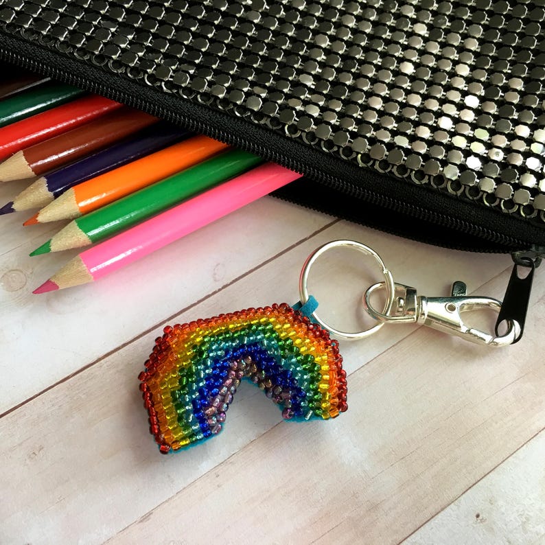 Rainbow Keychain, Never Lose Your Keys or Backpack Again Perfect Pencil ...