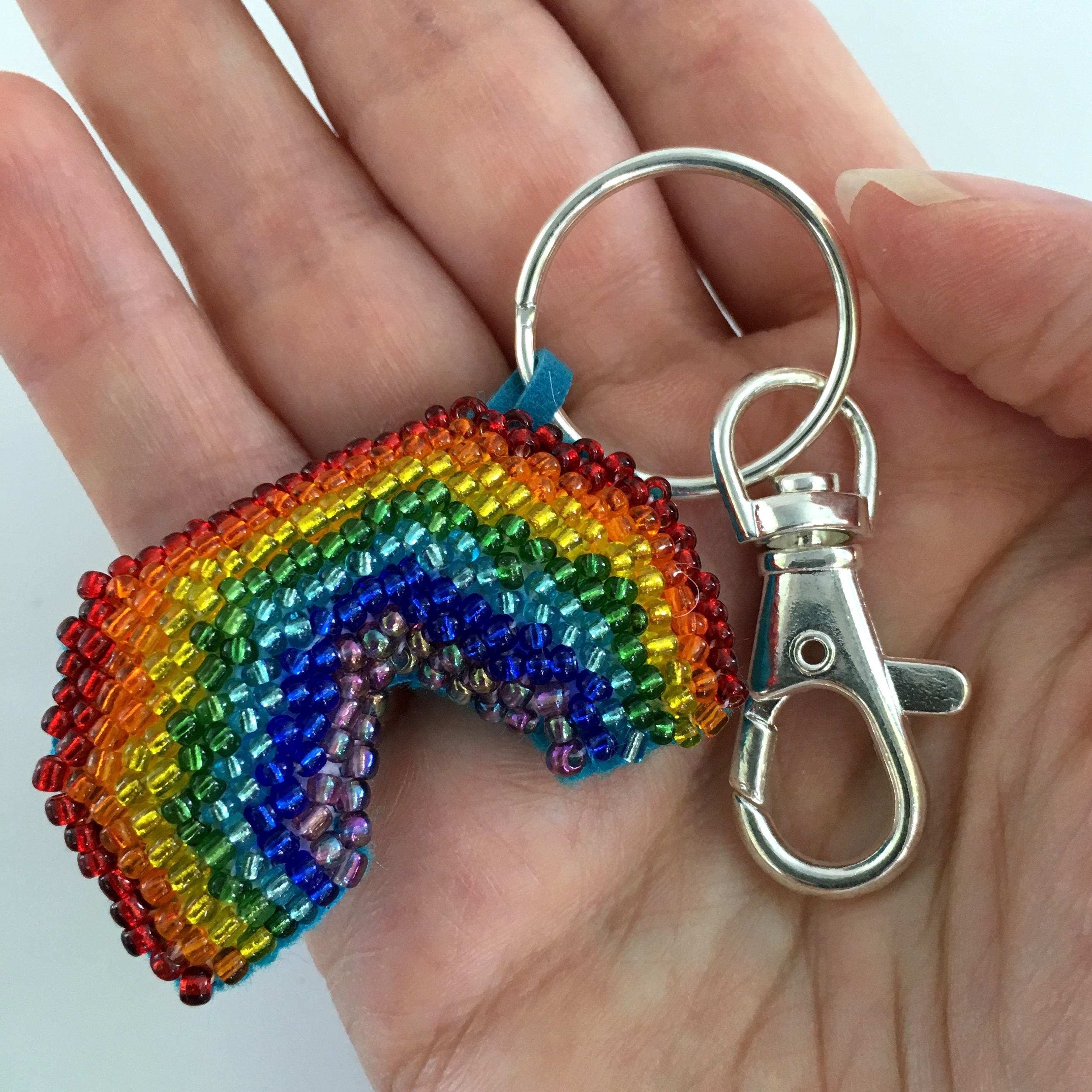 Rainbow Keychain, Never Lose Your Keys or Backpack Again Perfect Pencil ...