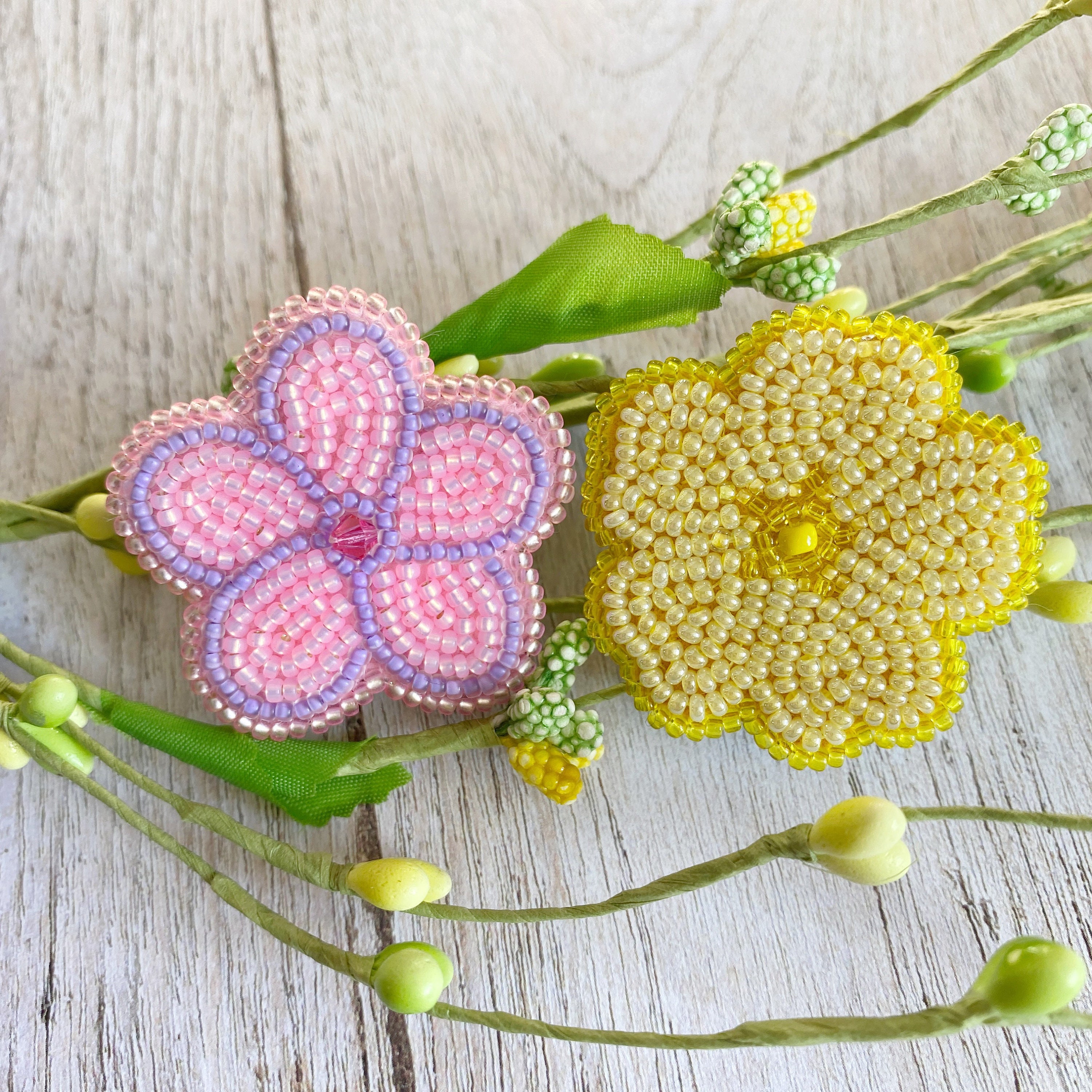 Pink Beaded Flower Pin Brooch, Spring Flowers, Lapel Pin for Jacket ...