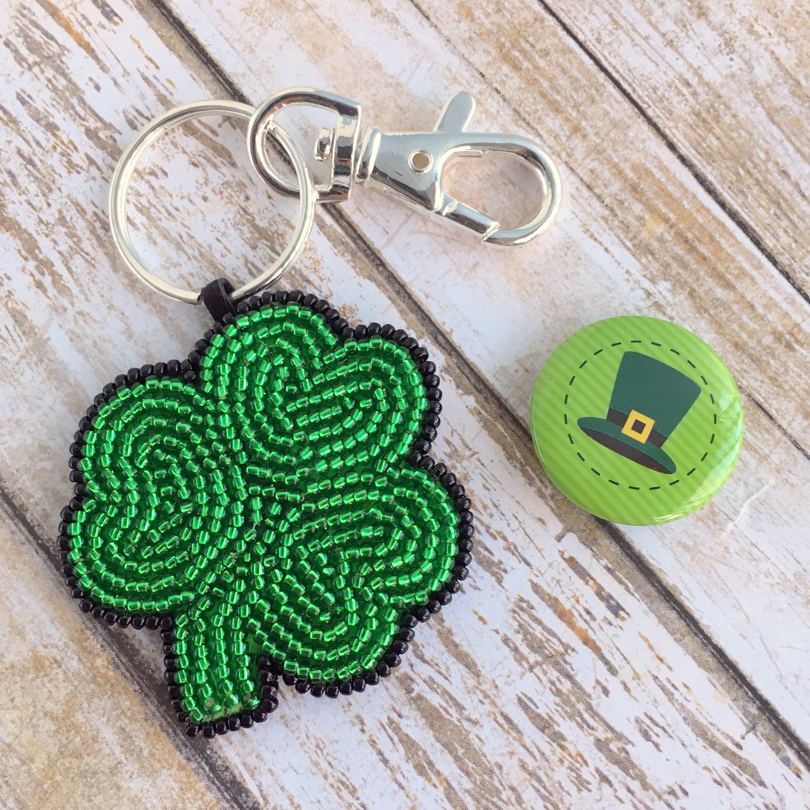 Shamrock Keychain St Patricks Day Celebrations Irish - Etsy