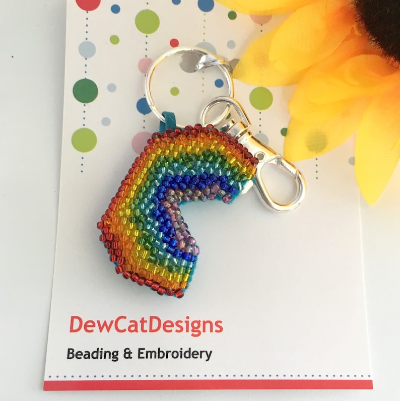 Rainbow Keychain, Never Lose Your Keys or Backpack Again Perfect Pencil ...