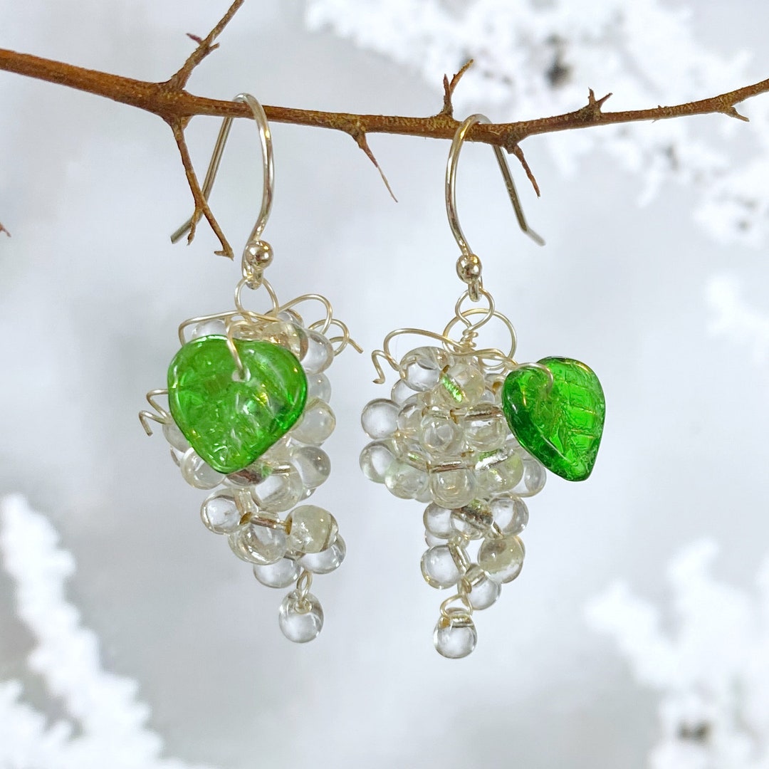 Ice Wine Grape Earrings, Eiswein, Party Night, Crystal White, Frozen ...