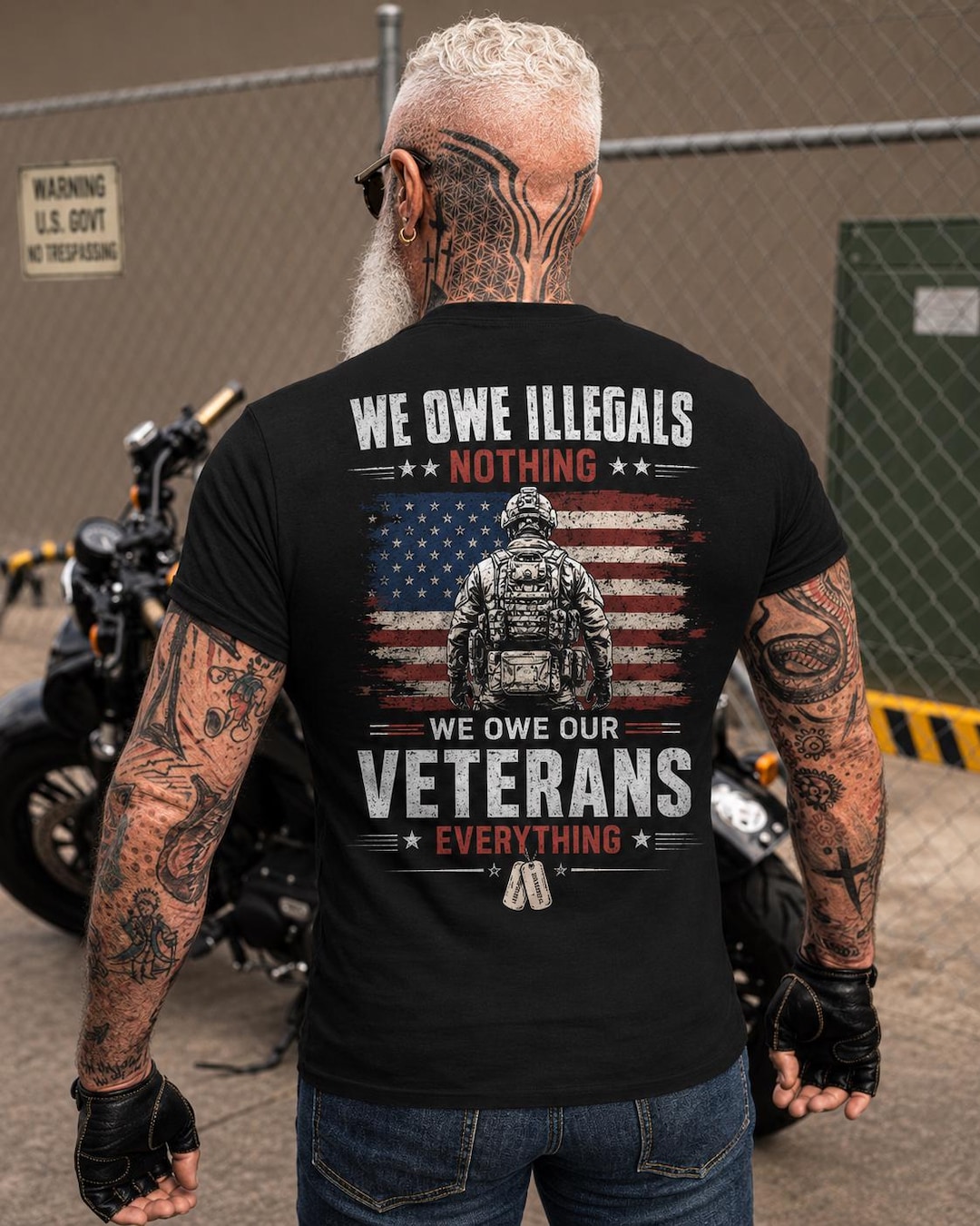 Patriotic Veteran Support Shirt, American Flag Soldier Graphic Tee - Etsy