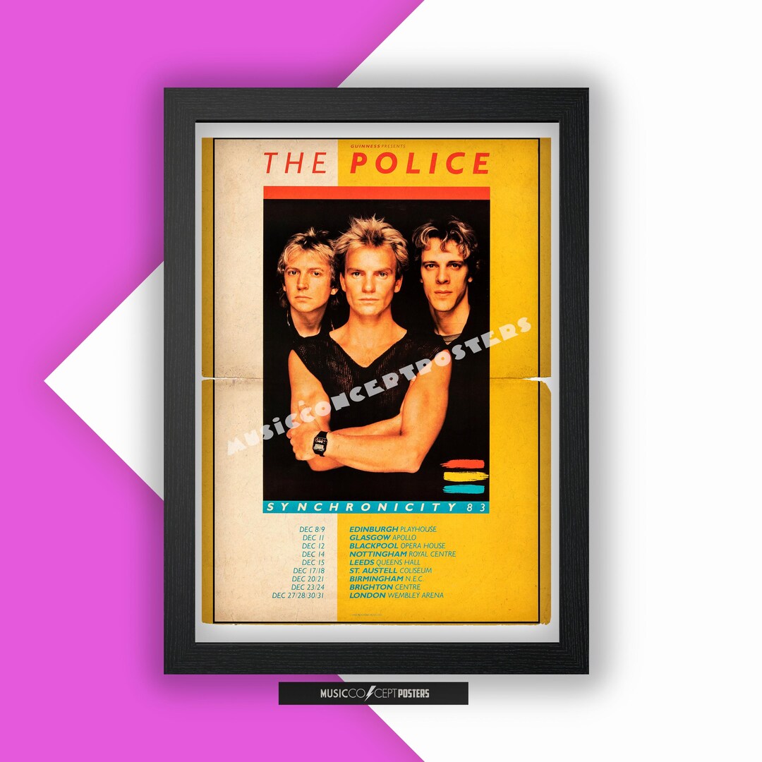 The Police Concert Poster Rock Music Poster Rock Pop Vintage Style ...