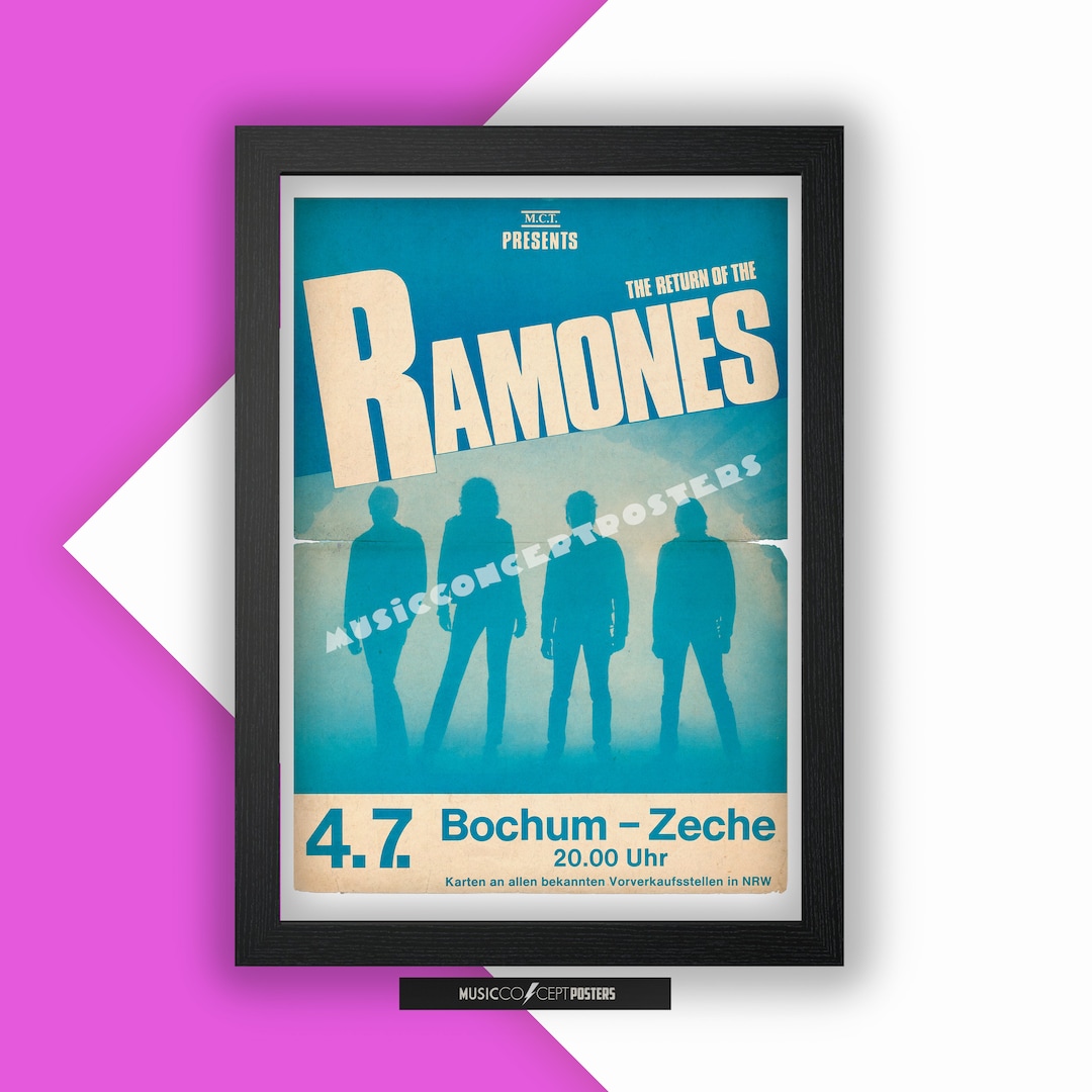 Ramones Concert Poster Music Poster Punk Pop Rock Roll Vintage Style ...