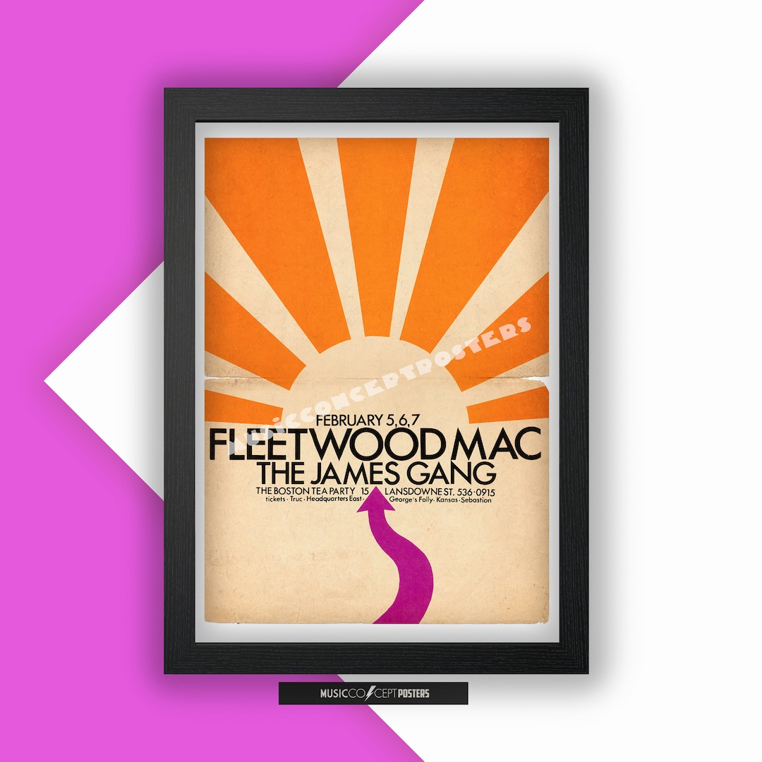 Fleetwood Mac Concert Poster Rock Music Poster Rock Pop Vintage Style ...