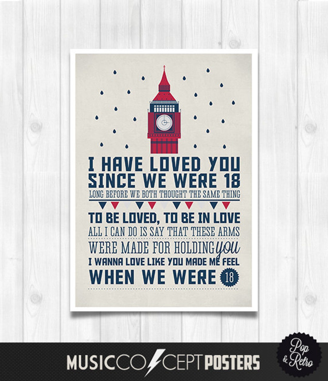 One Direction Print 18 Big Ben Music Poster Music Print Lyrics Print - Etsy