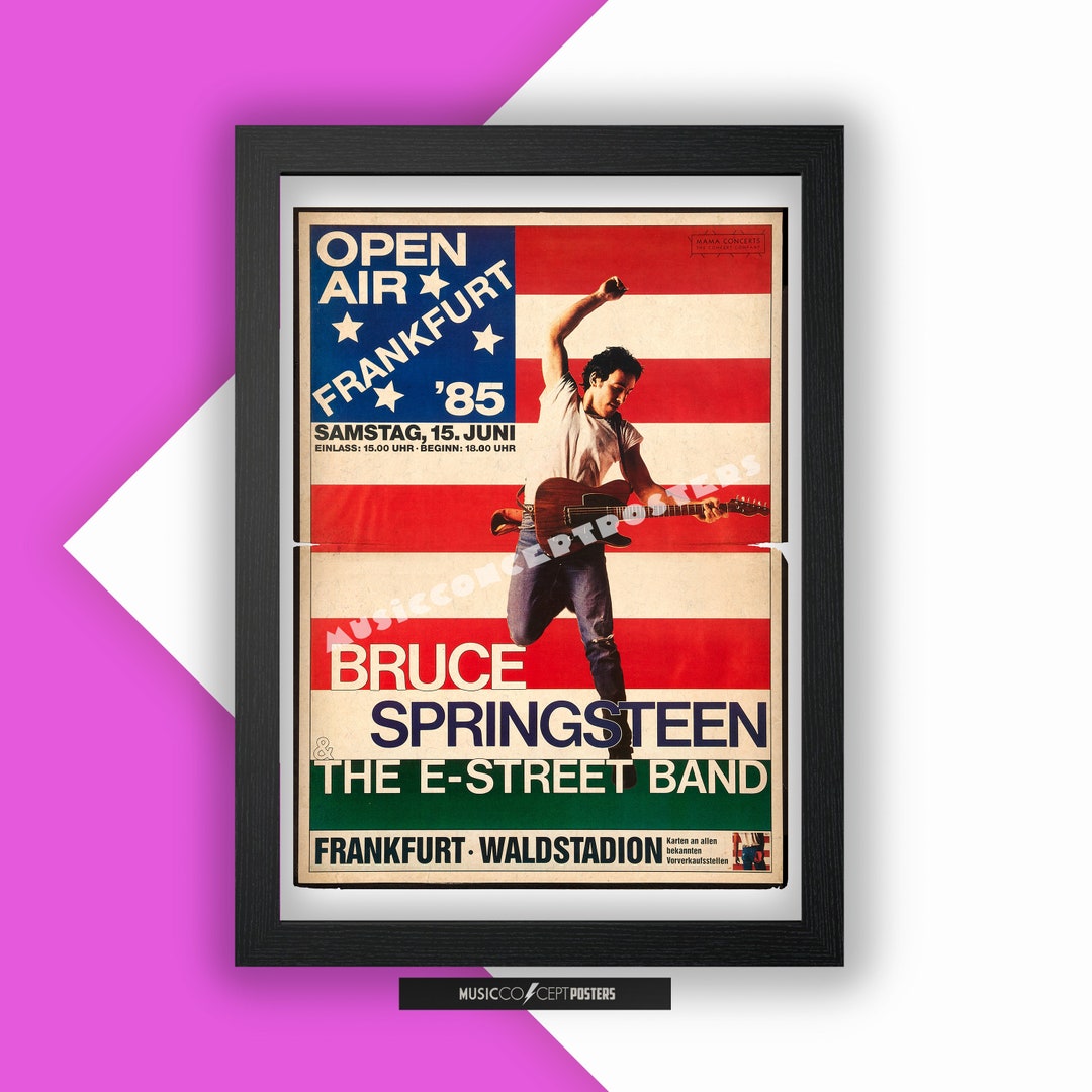 Bruce Springsteen Poster Music Poster Rock Pop Vintage Style Magazine ...