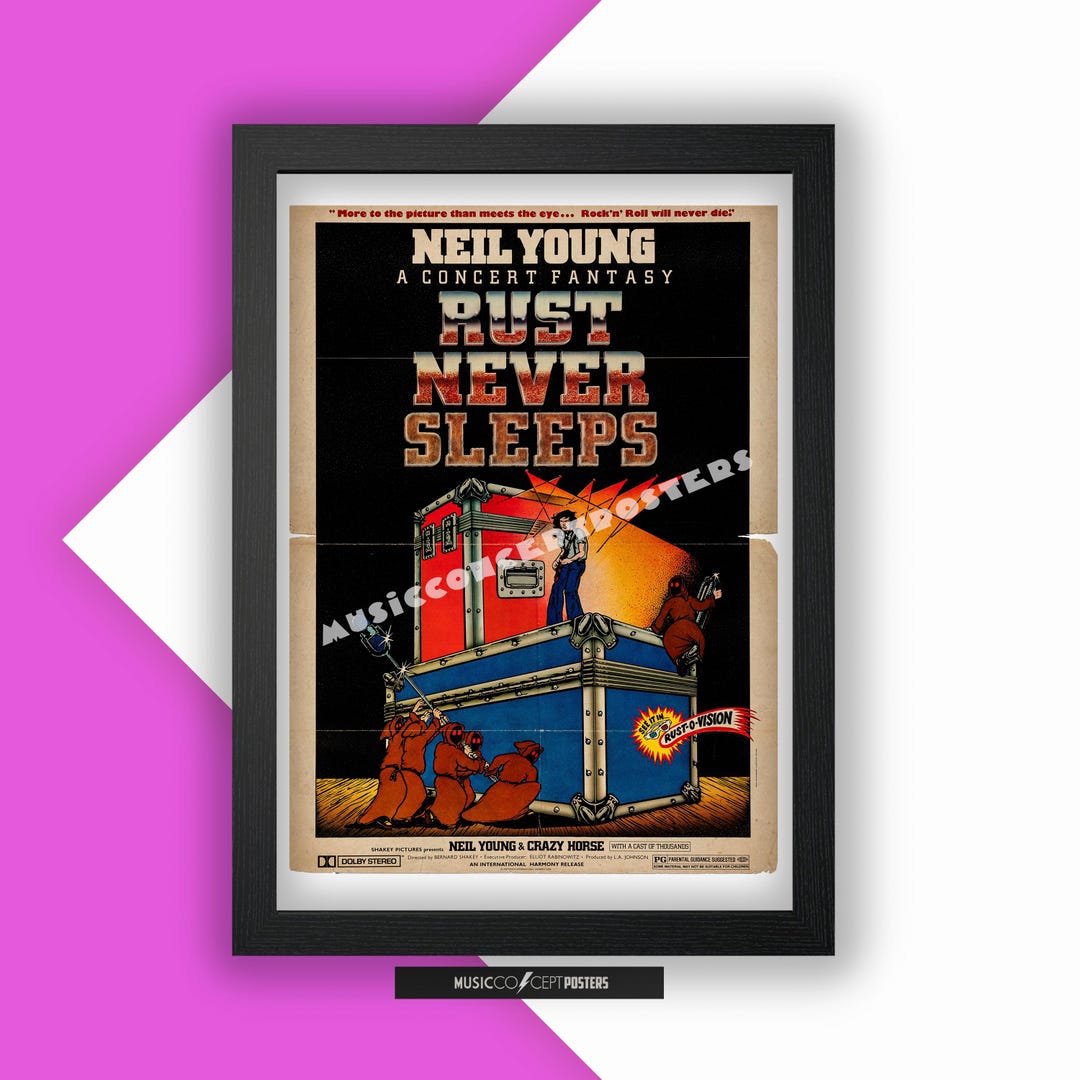 Neil Young Concert Poster Music Poster Rock Pop Vintage Style Magazine ...