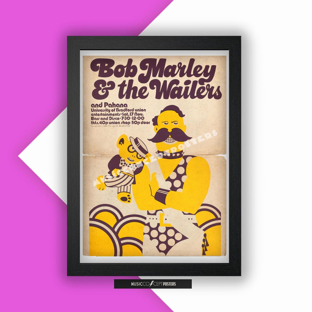 Bob Marley Concert Poster Music Poster Reggae Ska Punk Rock and Roll ...