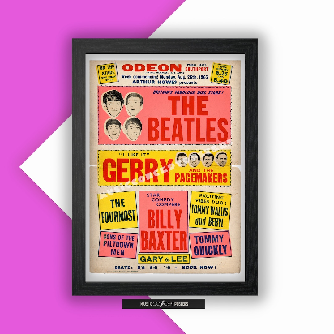 The Beatles Poster Music Poster Pop Rock Vintage Style Magazine Retro ...