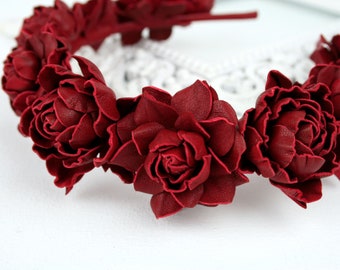 Red Rose Headpiece | Etsy