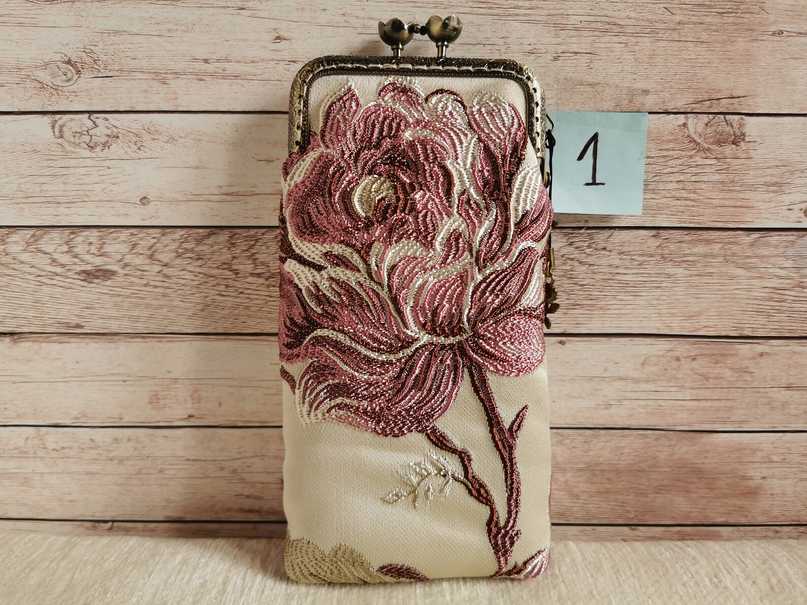 Flowers Eyeglass Case, Fabric Kiss Clasp Sunglass Case, Kiss Lock ...