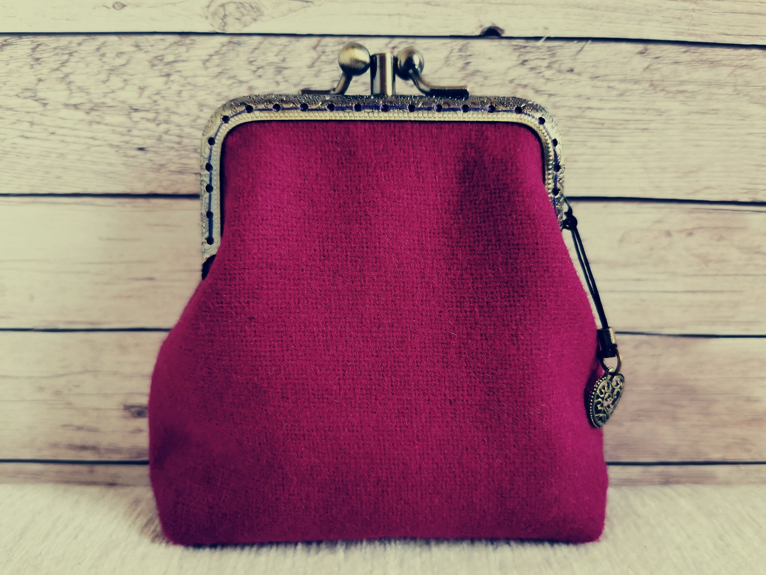 Double Kiss Lock Coin Purse, Vintage Style Wallet, Double Pockets Coin ...