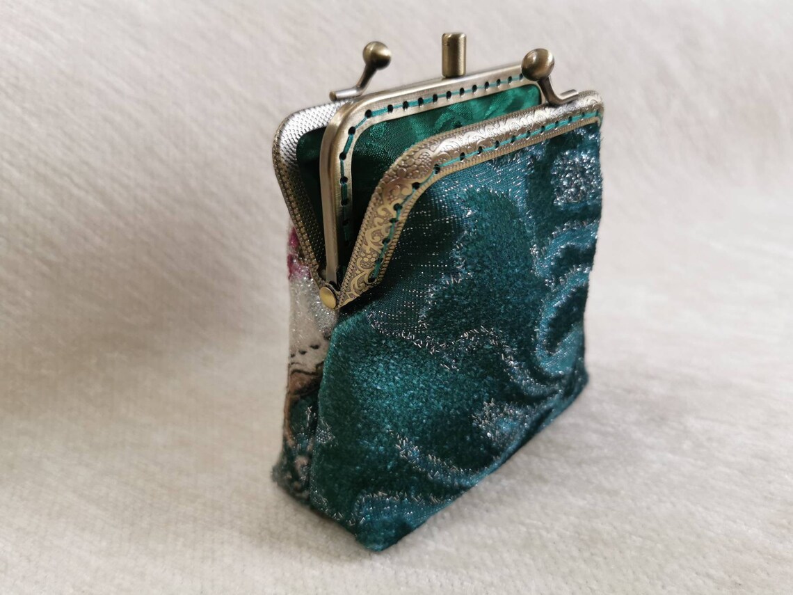 Double Kisslock Coin Purse Fancy Kiss Lock Coin Purse Double - Etsy