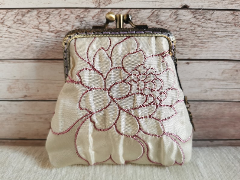 Double Kiss Lock Coin Purse, Vintage Style Wallet, Double Pockets Coin ...