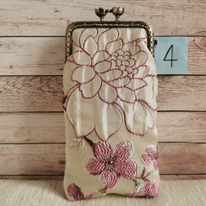 Flowers Eyeglass Case, Fabric Kiss Clasp Sunglass Case, Kiss Lock ...