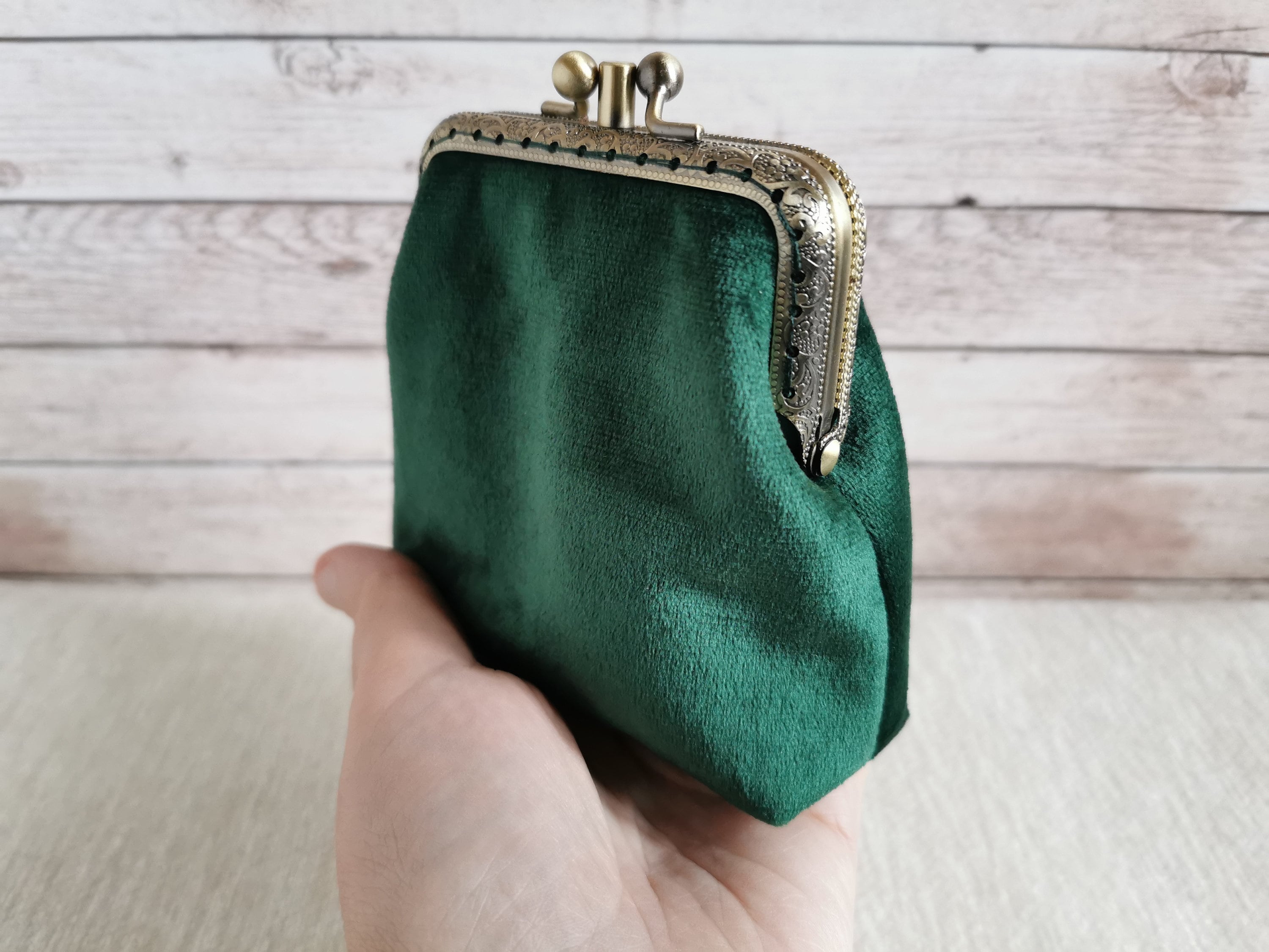 Double Kiss Lock Coin Purse, Vintage Style Wallet, Double Pockets Coin ...
