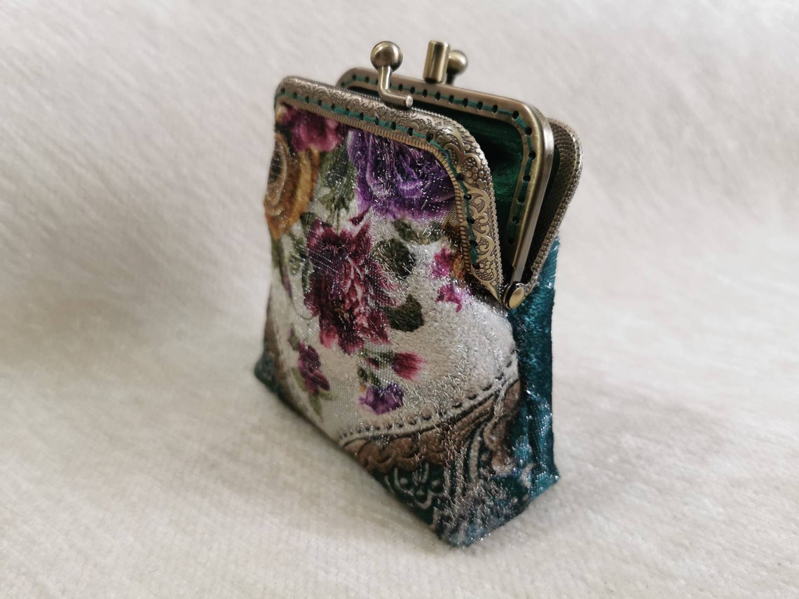 Double Kisslock Coin Purse Fancy Kiss Lock Coin Purse Double - Etsy