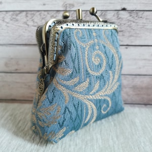 Double Kisslock Coin Purse, Kiss Lock Coin Purse, Double Pockets Wallet ...