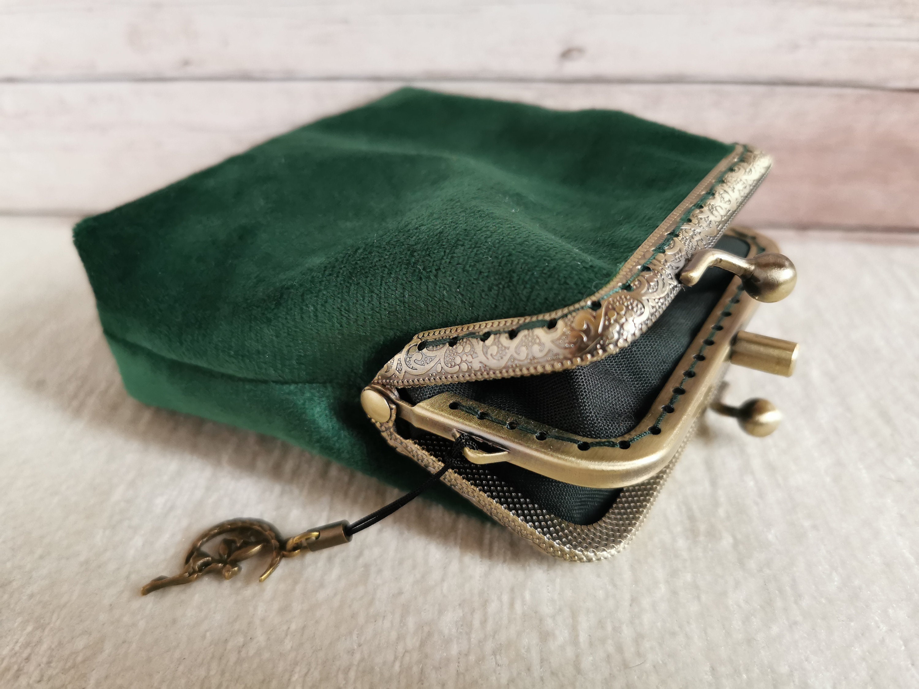 Double Kiss Lock Coin Purse, Vintage Style Wallet, Double Pockets Coin ...