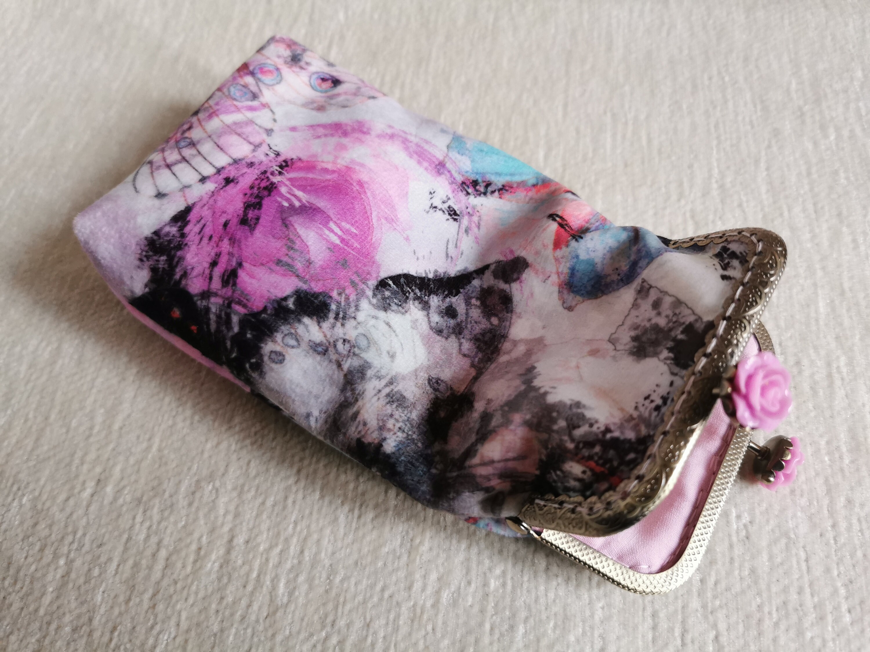 Eyeglass Case Kiss Lock Sunglass Case Fabric Vintage Style - Etsy