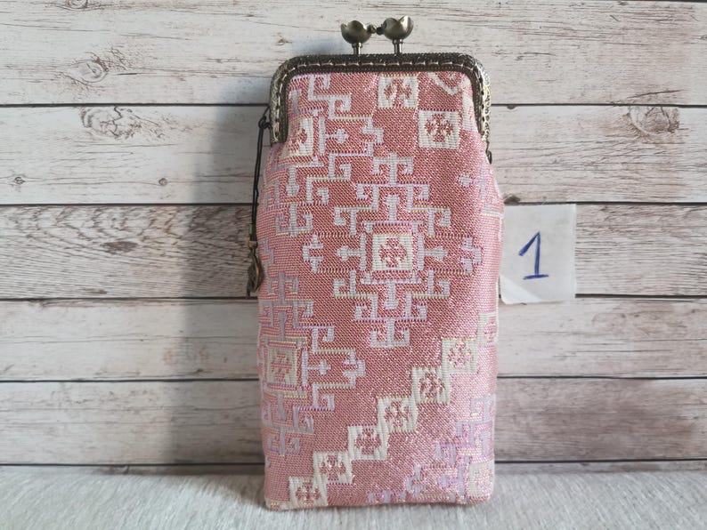 Eyeglass Case, Kiss Lock Sunglass Case, Vintage Eyeglass Pouch, Kiss ...