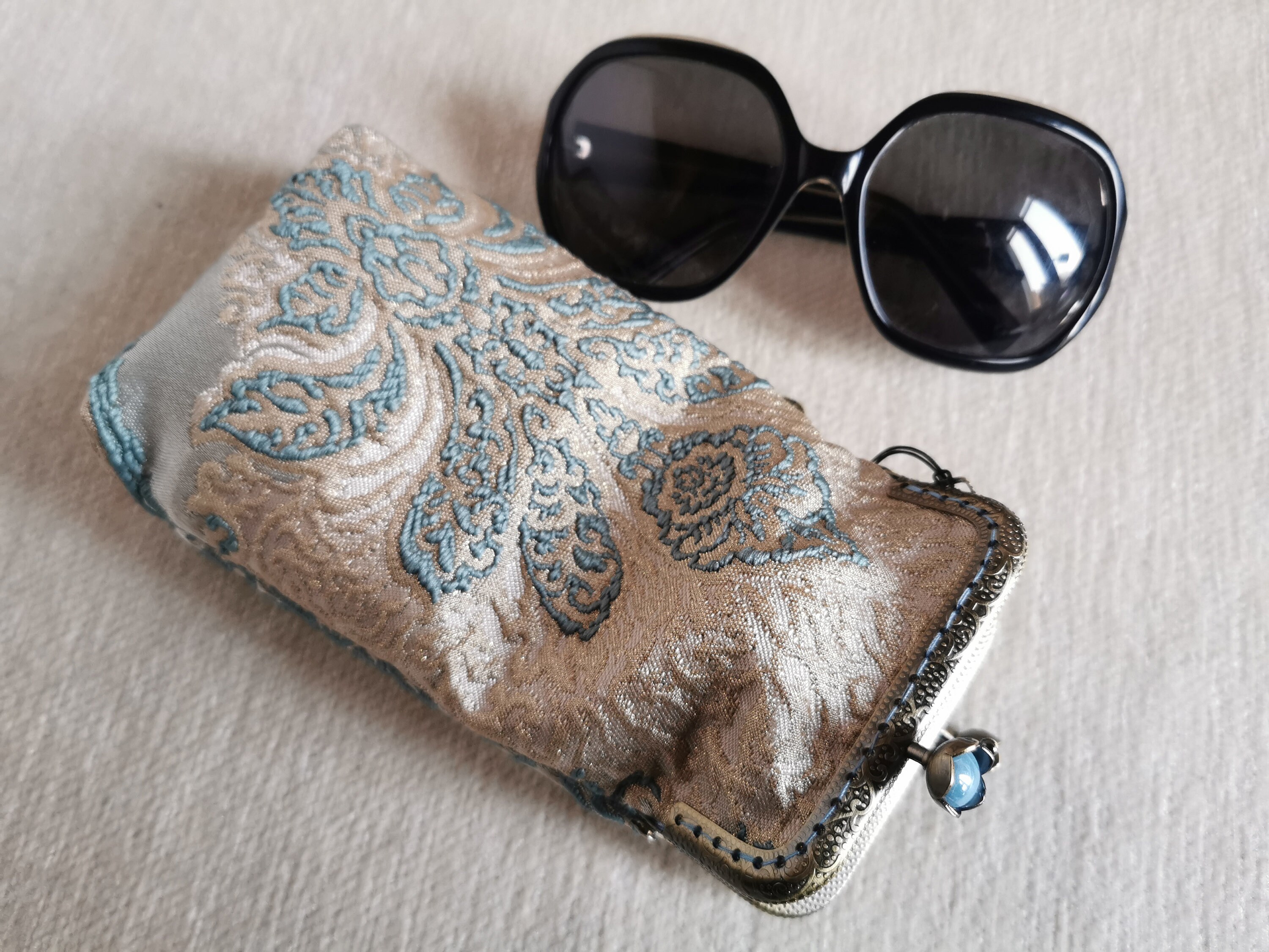 Eyeglass Case, Fabric Sunglass Case, Eyeglasses Pouch, Retro Style ...