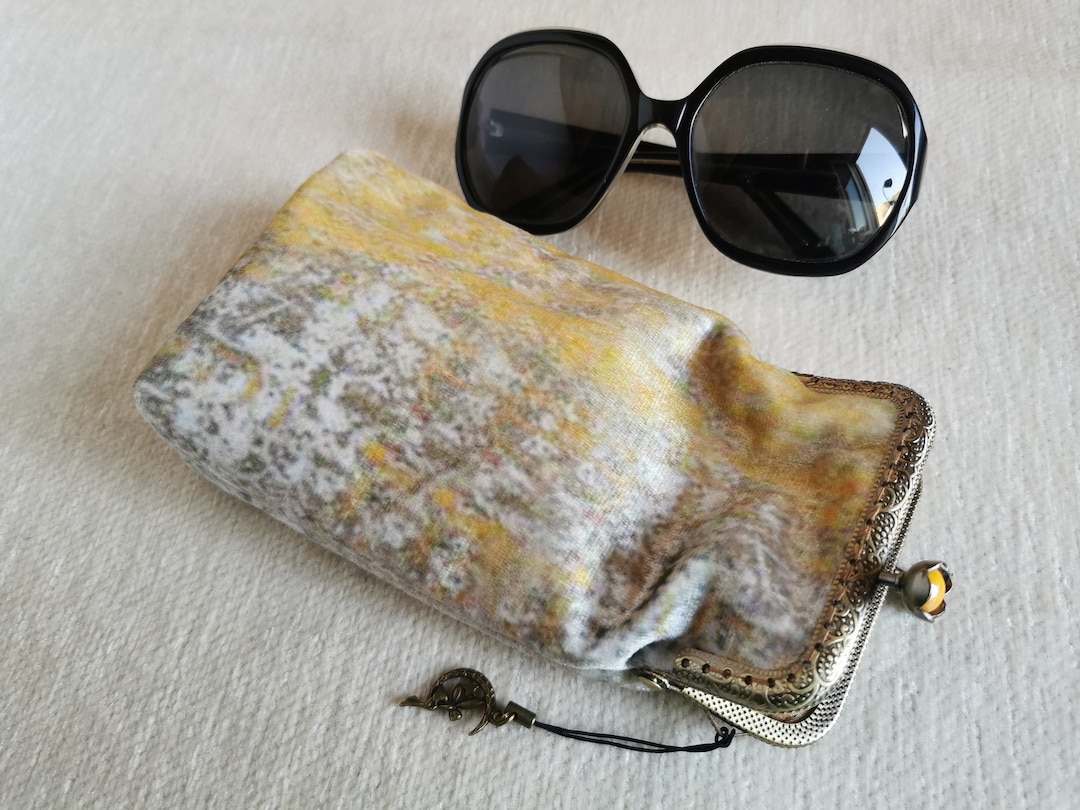 Eyeglass Case, Soft Sunglass Case, Kiss Clasp Glasses Case, Handmade ...