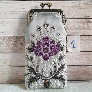 Flowers Eyeglass Case, Fabric Kiss Clasp Sunglass Case, Kiss Lock ...