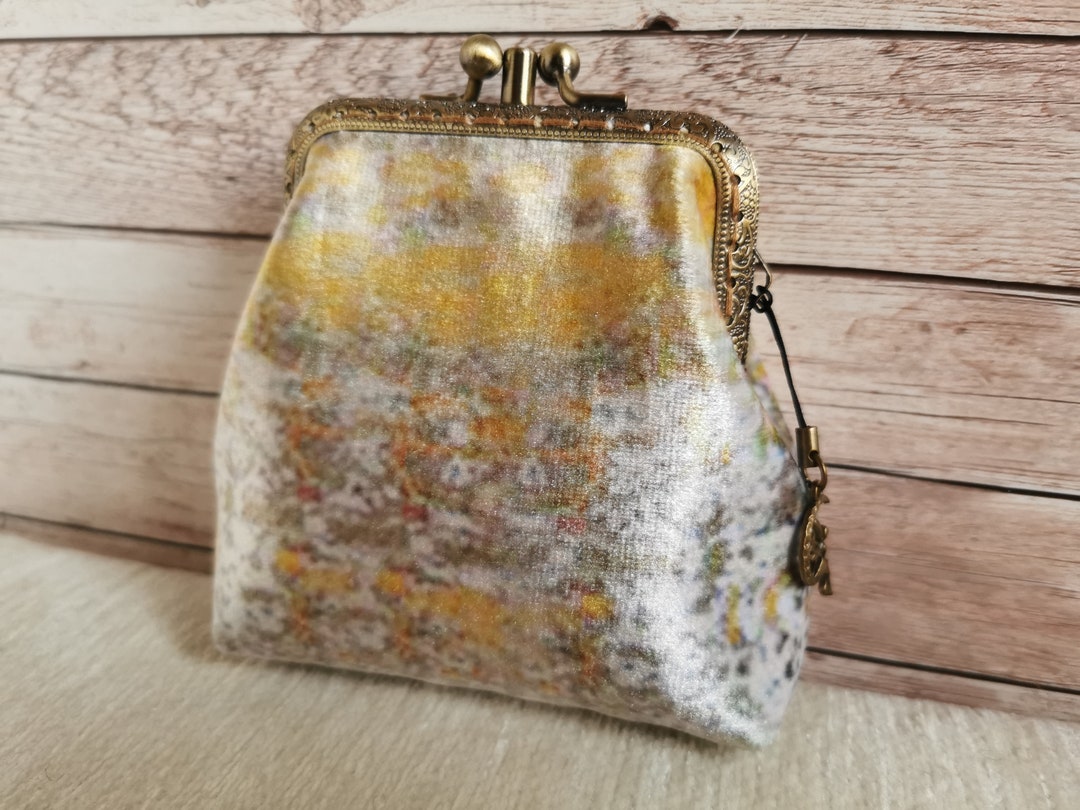 Double Kisslock Coin Purse, Fancy Kiss Lock Coin Purse, Double Pockets ...