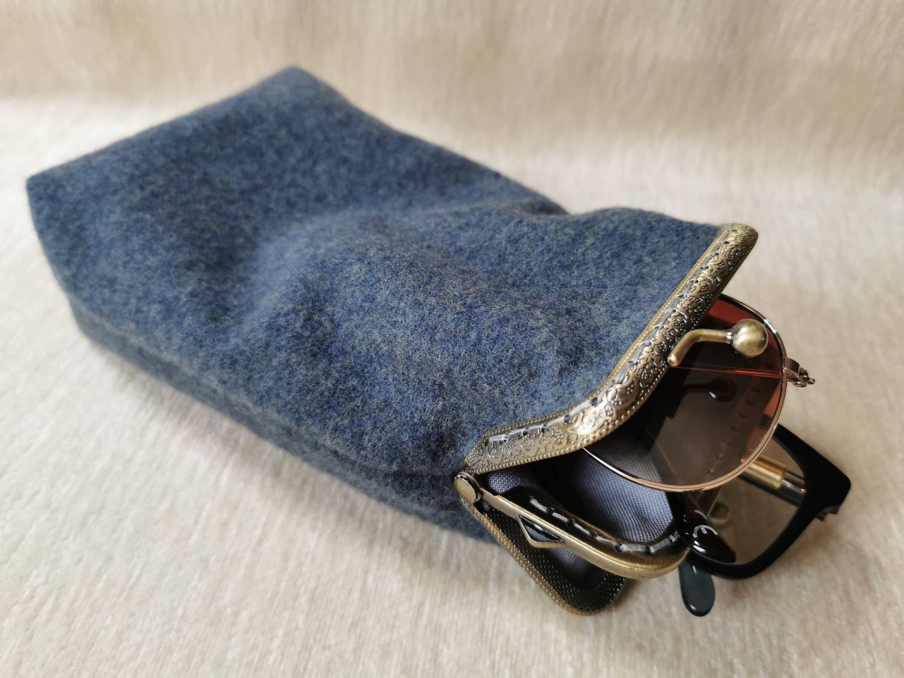Double Kiss Lock Eyeglass Case Kisslock Glasses Case Vintage - Etsy