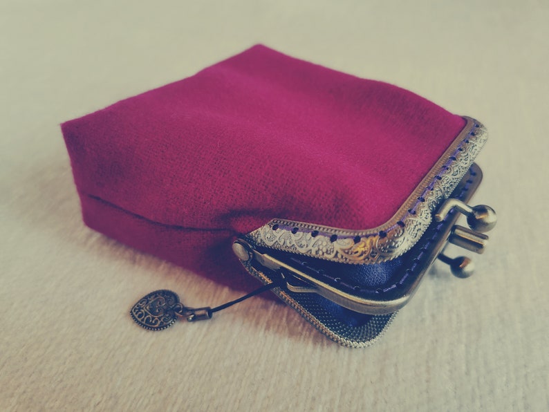 Double Kiss Lock Coin Purse, Vintage Style Wallet, Double Pockets Coin ...