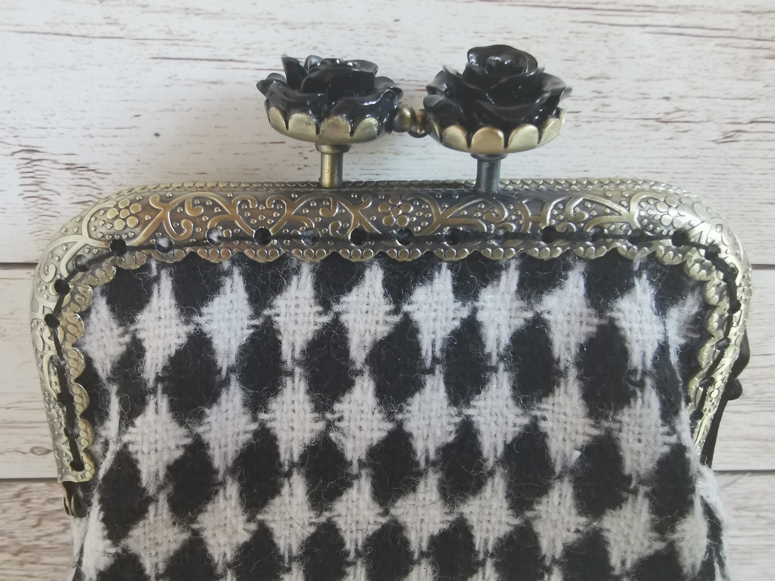 Eyeglass Case, Sunglass Case, Vintage Style Glasses Case, Kiss Clasp ...