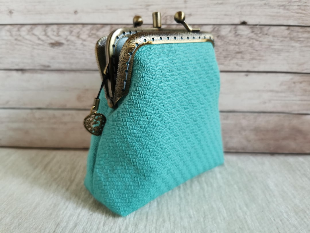 Double Kiss Lock Coin Purse, Vintage Style Coin Purse, Double Pockets ...