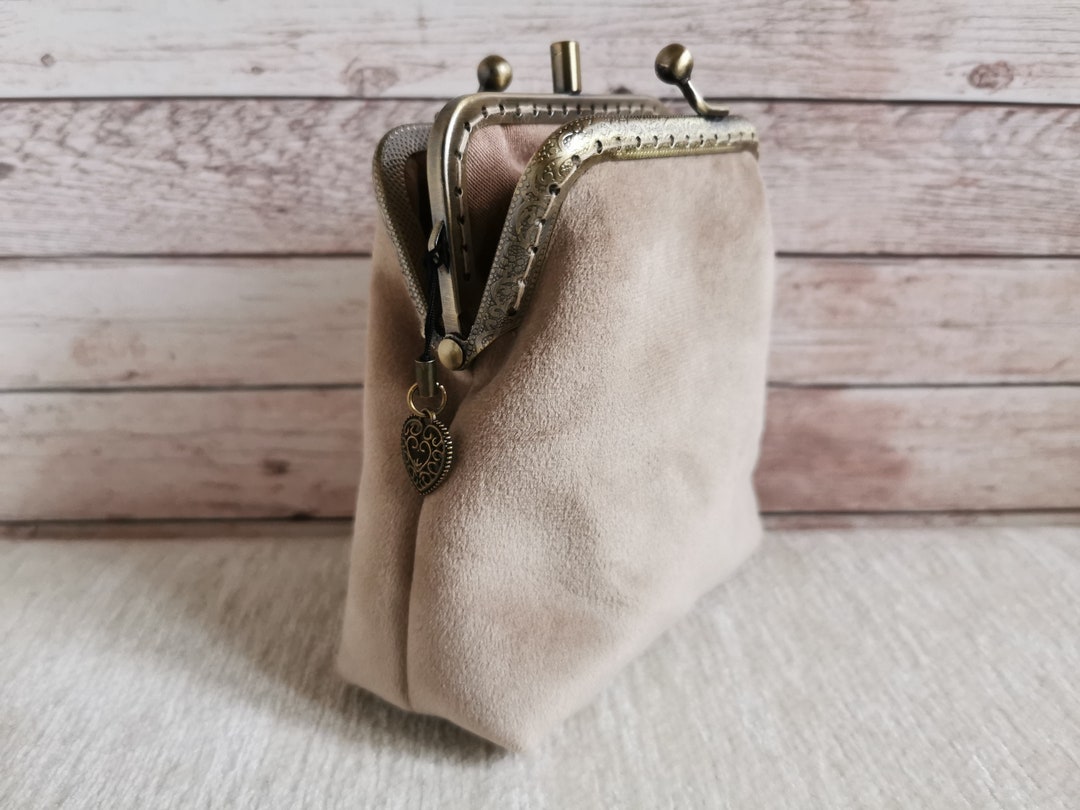 Double Kiss Lock Coin Purse, Vintage Style Coin Purse, Double Pockets ...