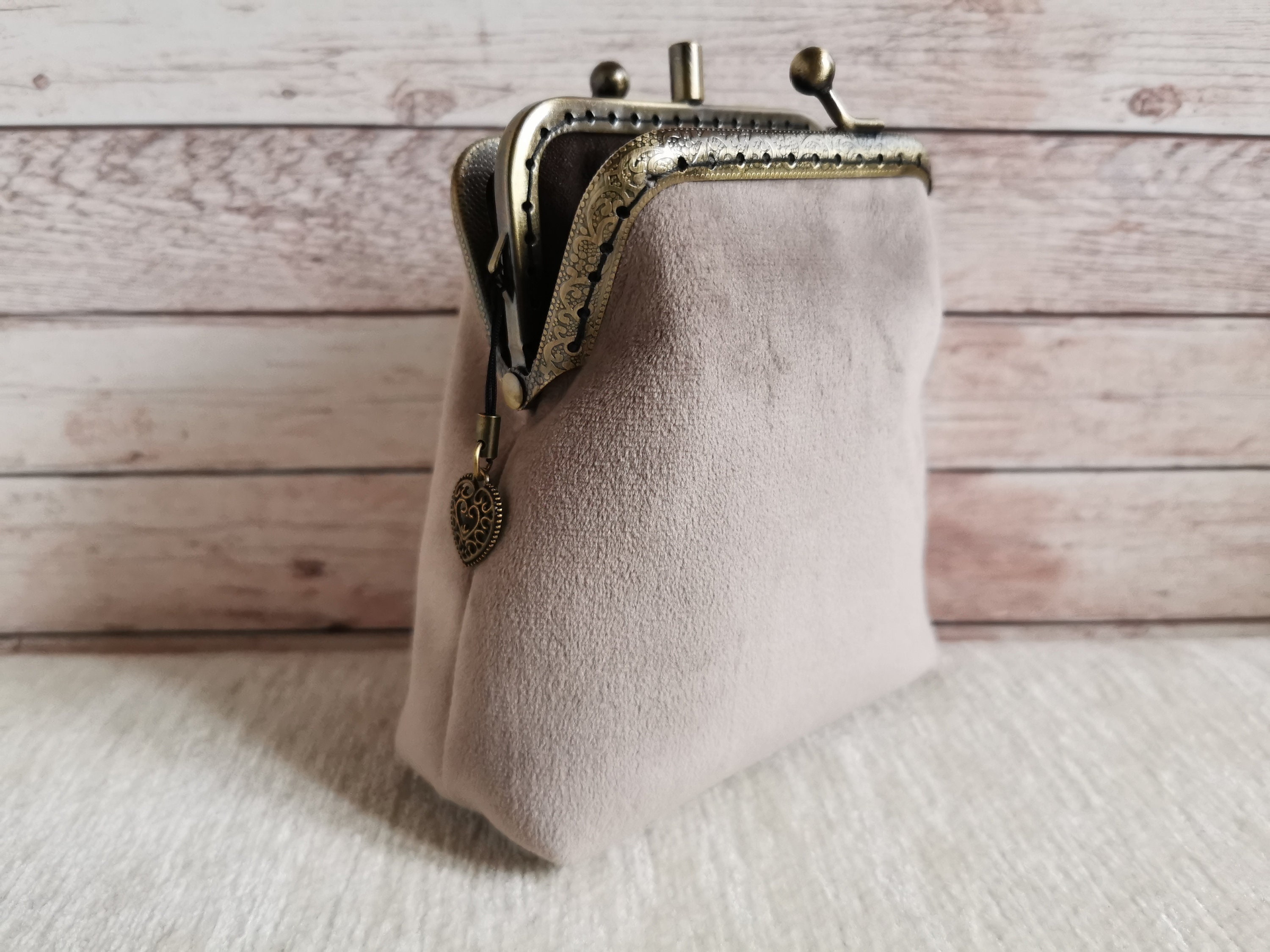 Double Kiss Lock Coin Purse, Vintage Style Coin Purse, Double Pockets ...